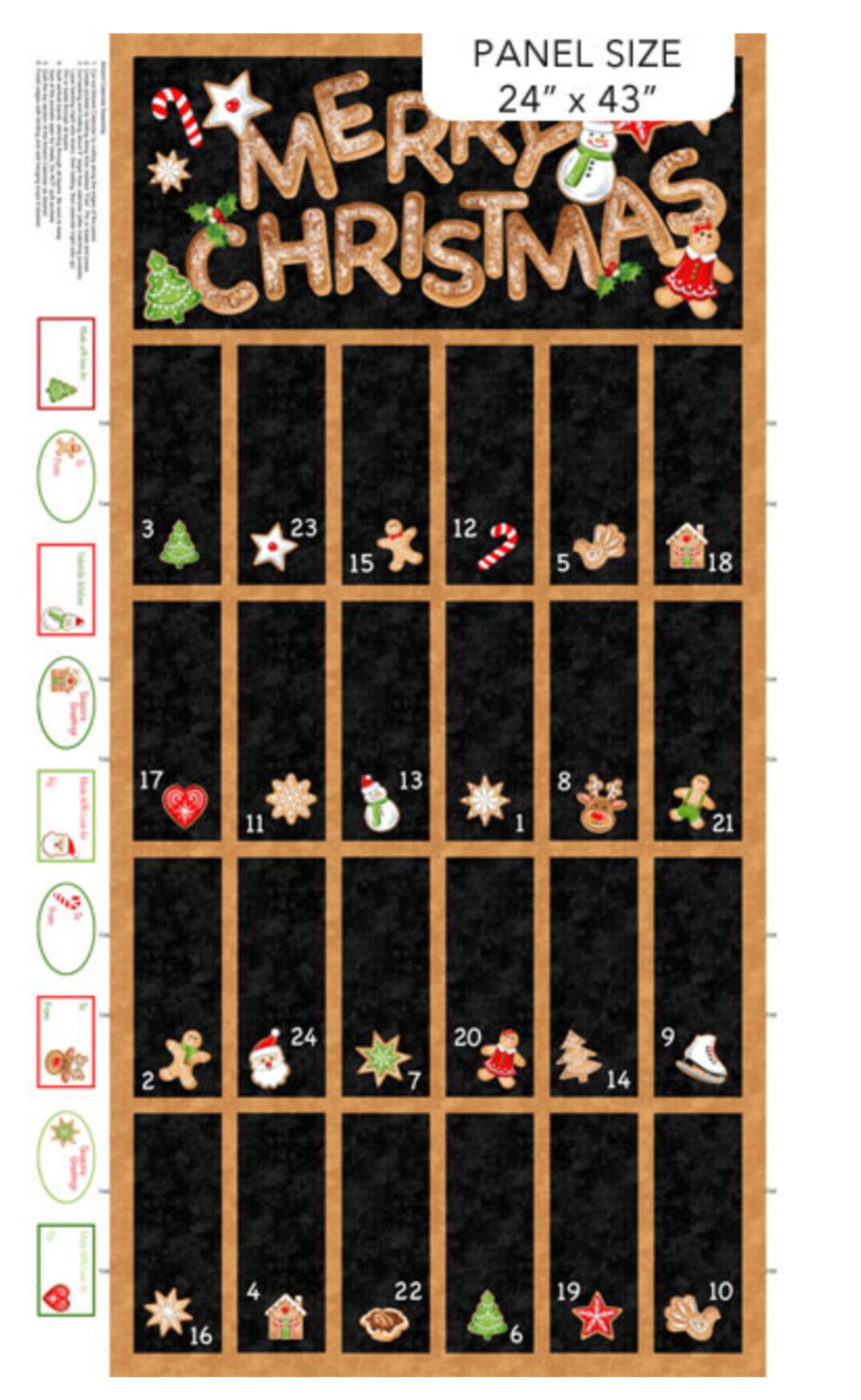 Sugar Coated, Northcott, Advent Calendar, Panel, Christmas, Quilting ...