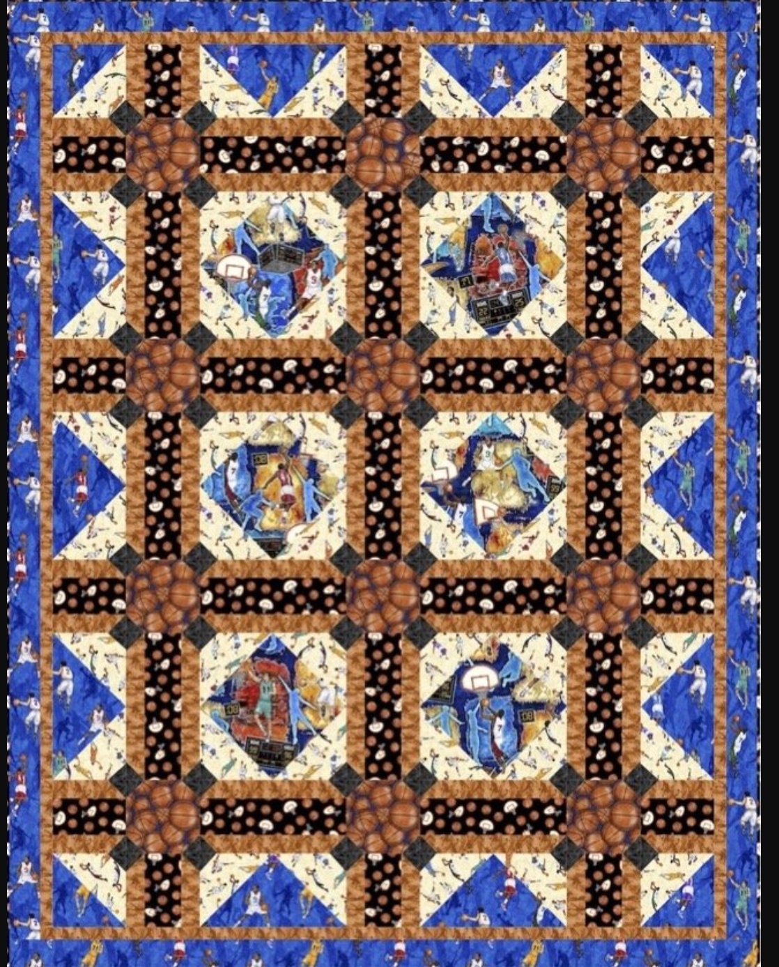 Slam Dunk, QT Fabrics, Quilt Kit, Basketball, Quilting, Sewing ...