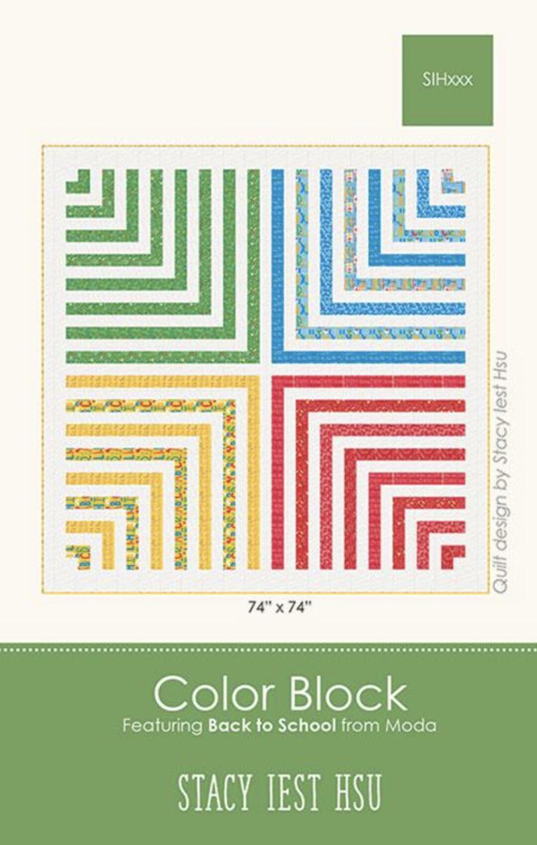 Color Block, Quilt Pattern, Paper Pattern,stacy Iest Hsu, 74" X 74 ...