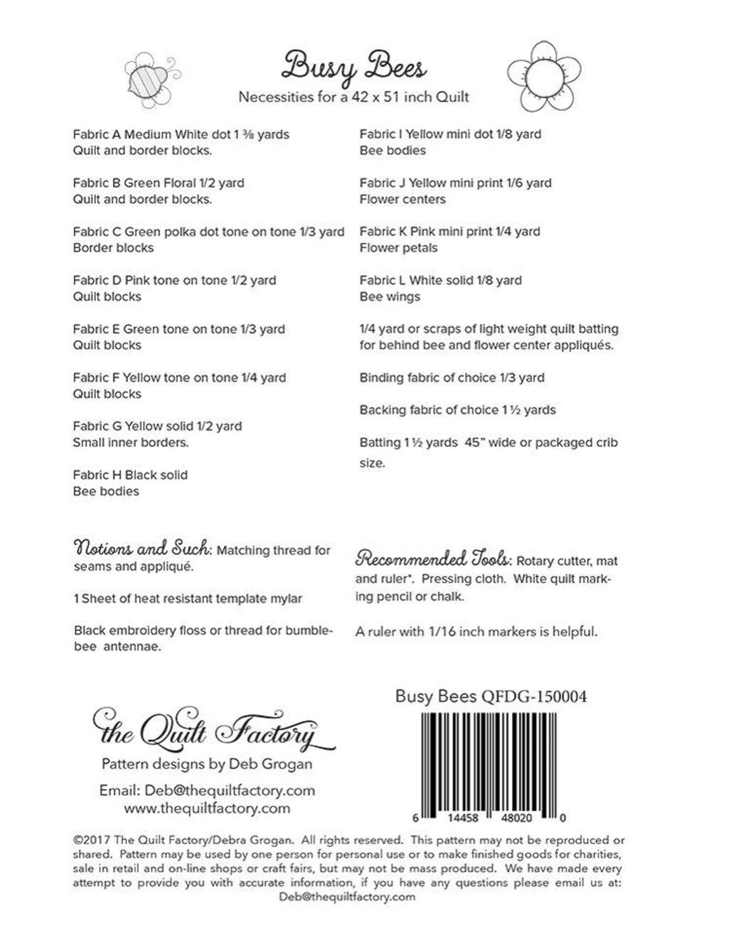 Busy Bees Quilt Pattern Paper Pattern the Quilt Factory - Etsy