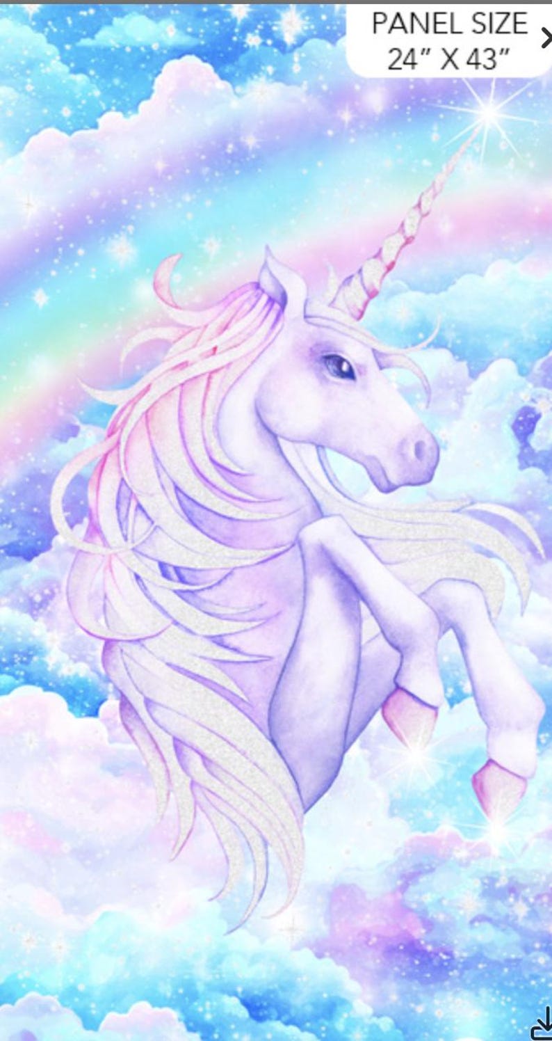 Sparkle Magic, Unicorn Panel Blue Multi, Northcott, Baby, Children ...