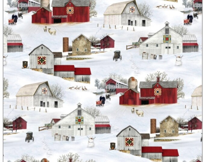 Heading' Home, Elizabeth Studios, Winter Scene, Amish Fabric, Barns and ...