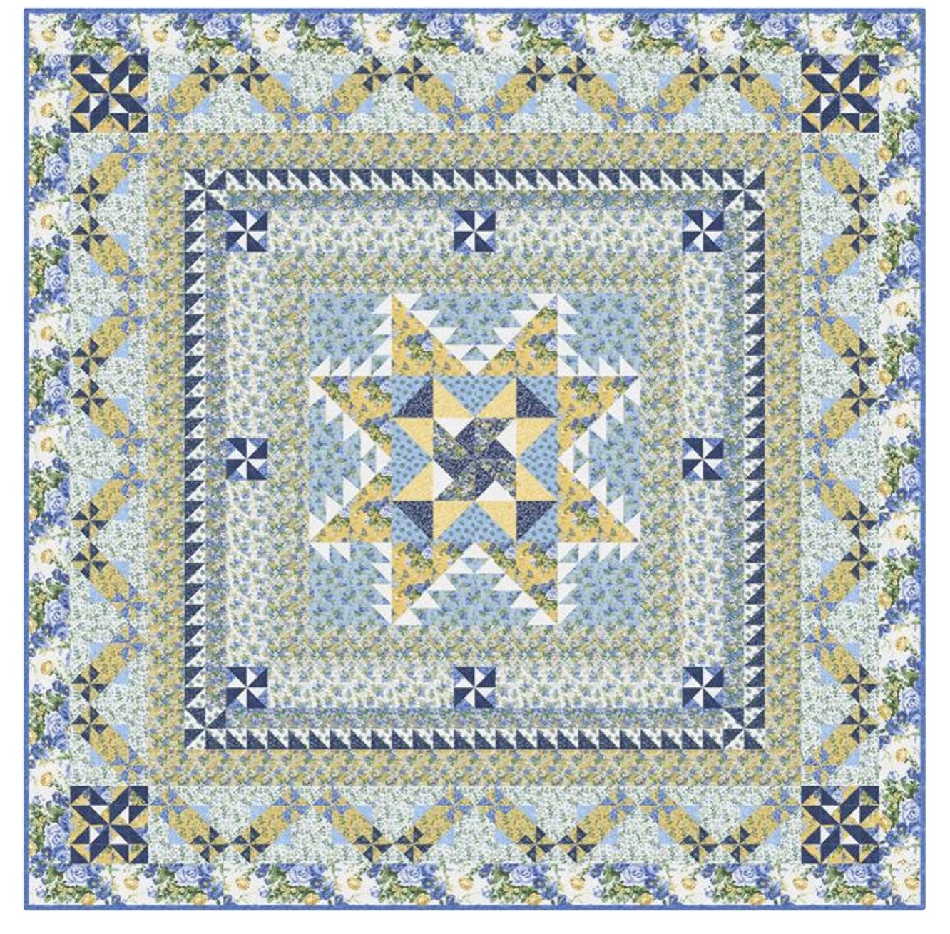 SUMMER BREEZE Quilt Kit 2023 Moda Quilt Kit Blue and - Etsy