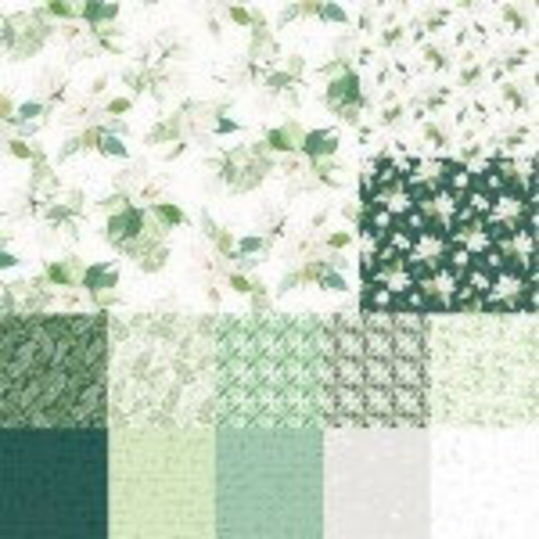 Sweet Magnolia, Layer Cake, P&B Textiles, 10 in Squares, 100% Cotton ...