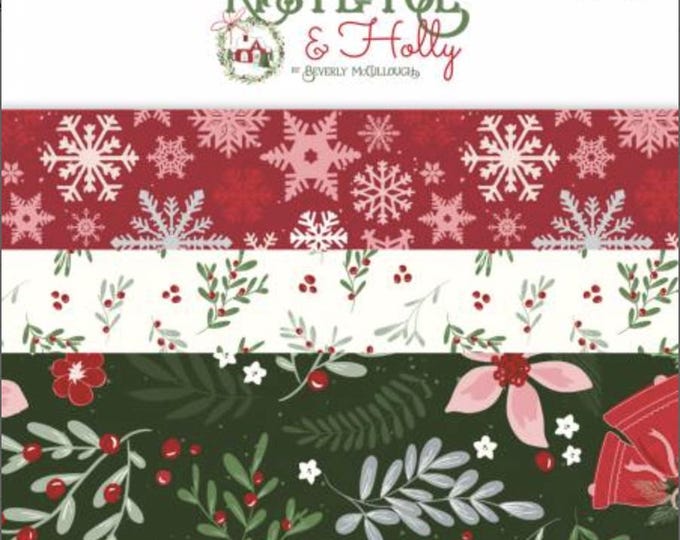 Mistletoe & Holly, Beverly Mccullough, Riley Blake,jelly Roll, Riley ...