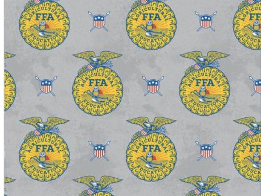 FFA Forever Blue, Refreshed, Emblems Gray, Riley Blake, 1 Yd Cuts ...