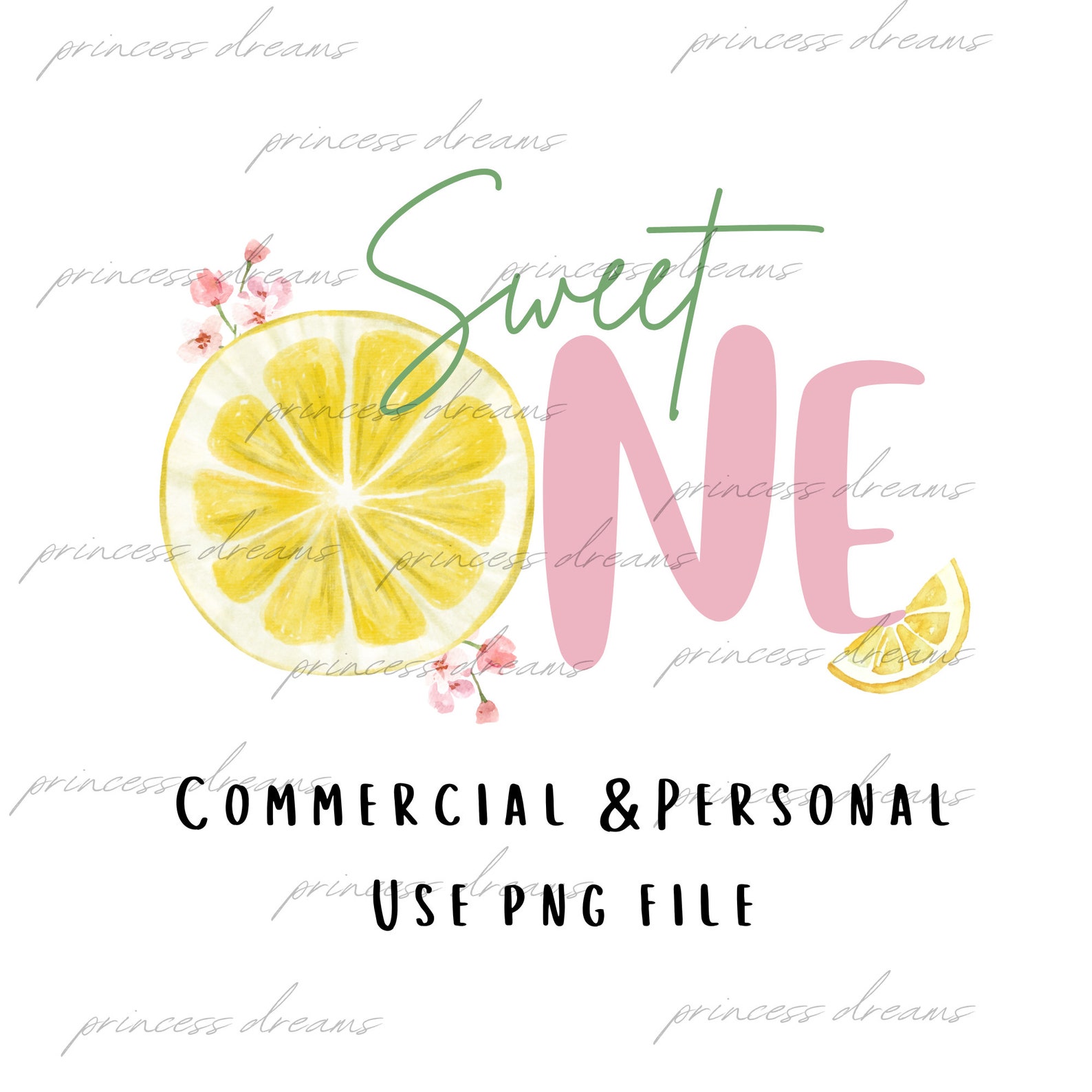 Sweet One Lemon PNG Download Sublimation Design Digital - Etsy