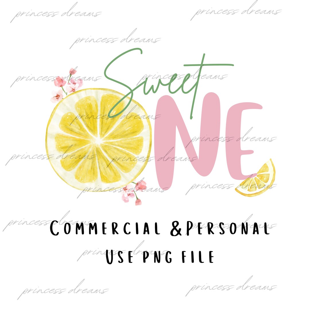 Sweet One Lemon PNG Download, Sublimation Design, Digital Downloads ...