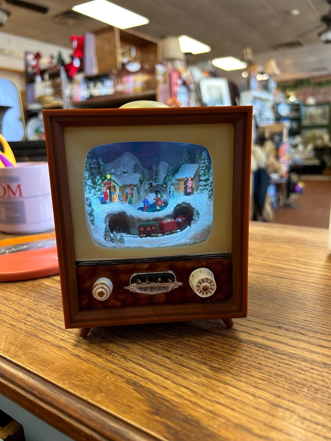Rare Vtg Christmas TV Light up W/music - Etsy