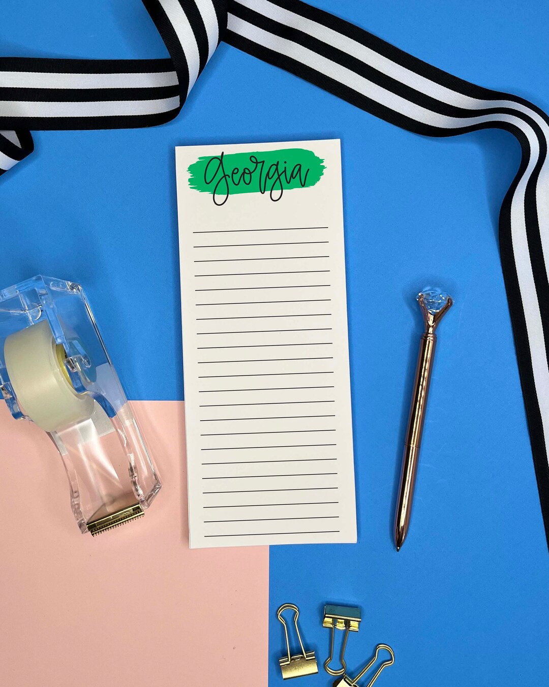 Personalized Skinny Note Pad W/ Lines, Gifts for Employees, Custom ...