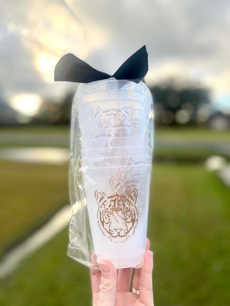 Frost Flex Cups Collegiate, Tiger Face Reusable Cups, 16oz Tailgate ...