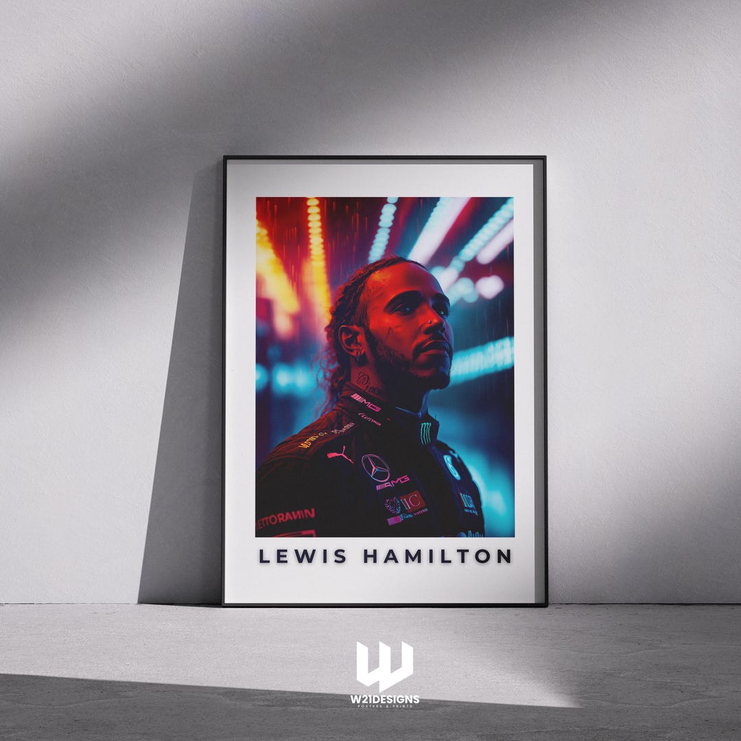 Lewis Hamilton Poster, Formula 1 Wall Art, F1 Racing Print, Motorsport ...
