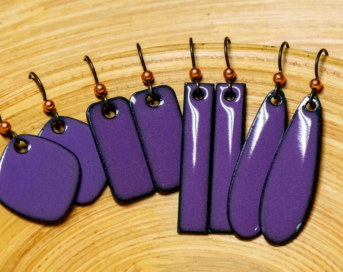 Periwinkle Earrings, Light Blue Sea Glass Earring, Large Blue Beach ...