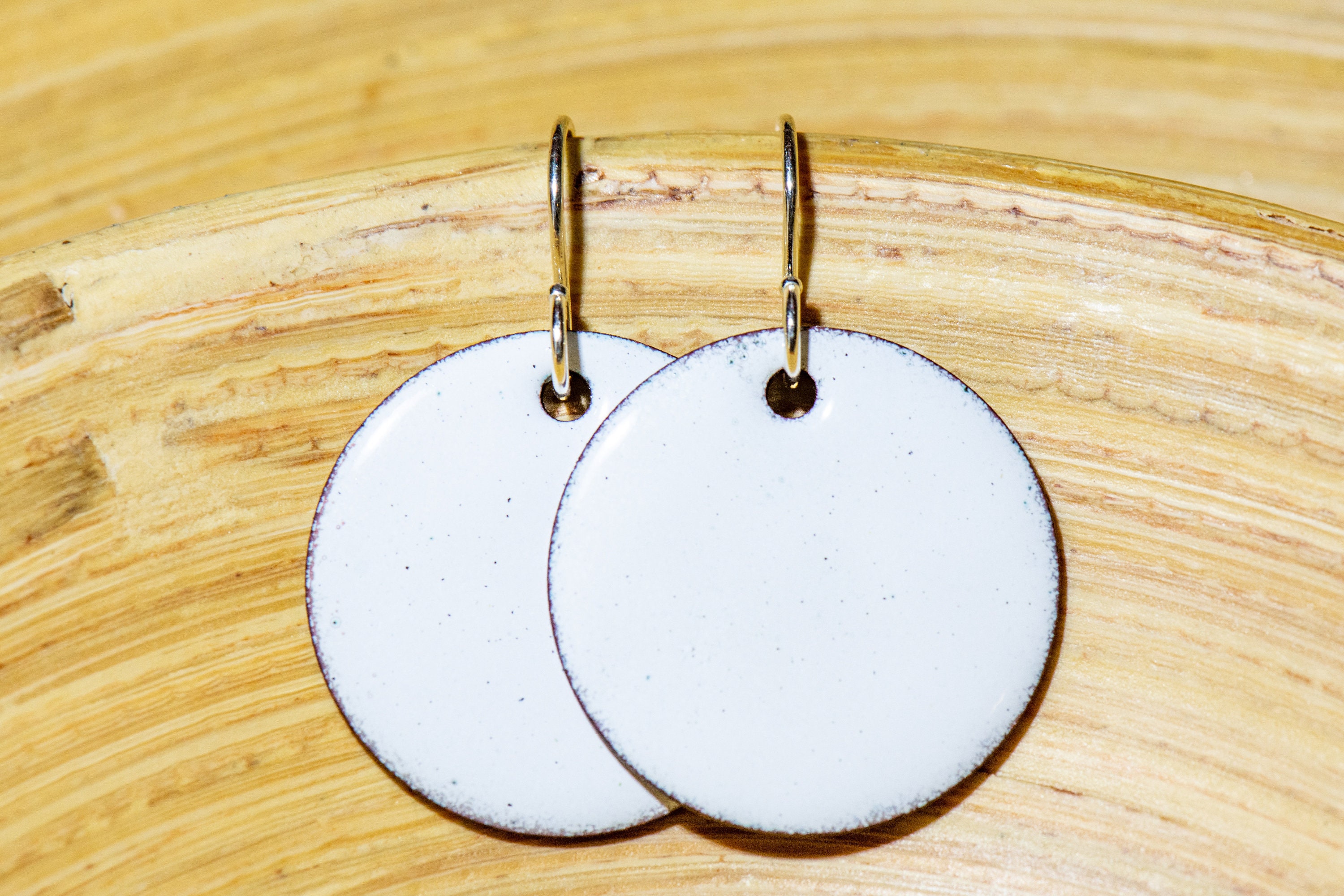Handmade White Enamel Earrings Bright White Earrings Summer - Etsy ...