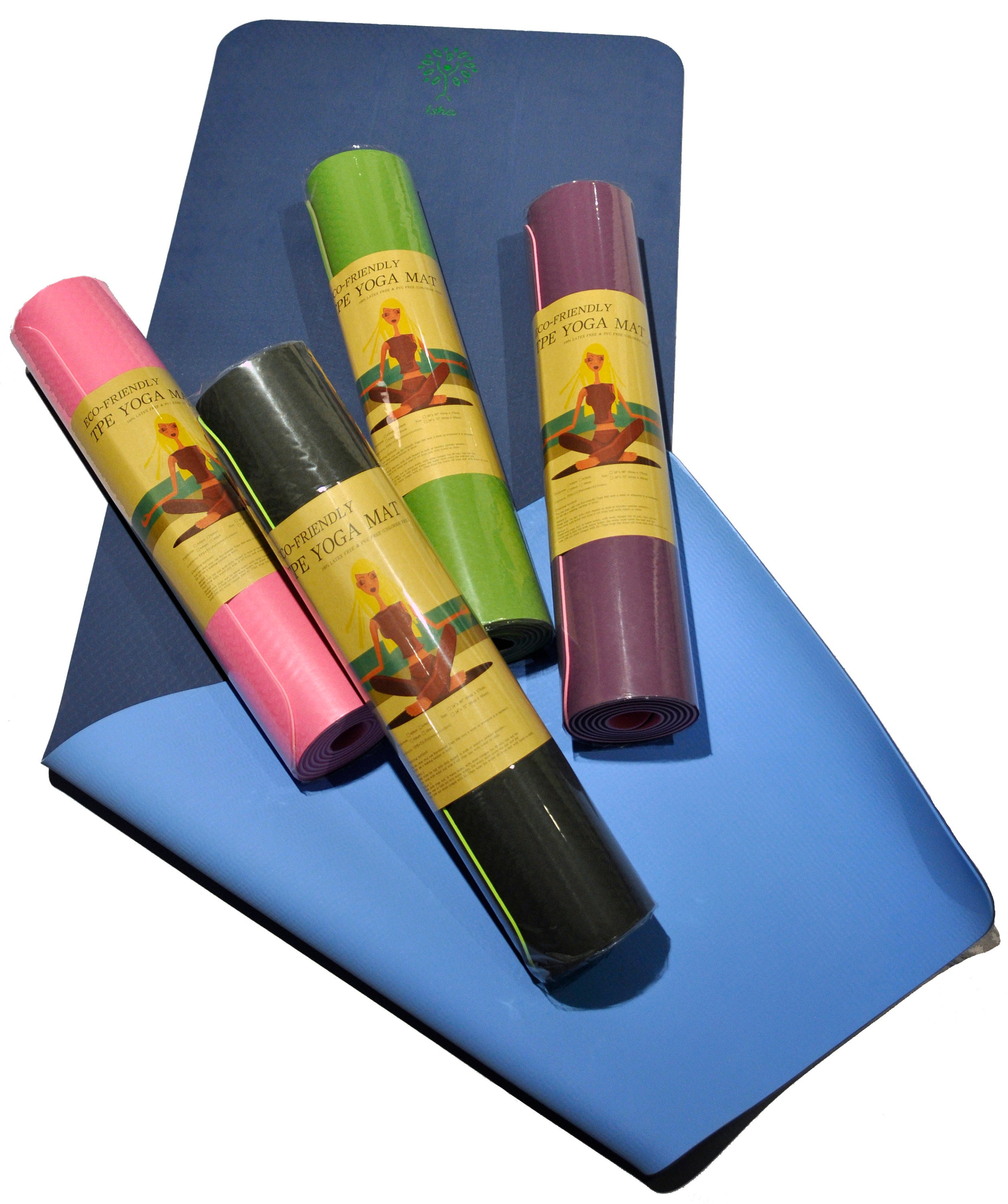 Isha the Environmentally Friendly Yoga Mat With Carrying Strap: Non ...