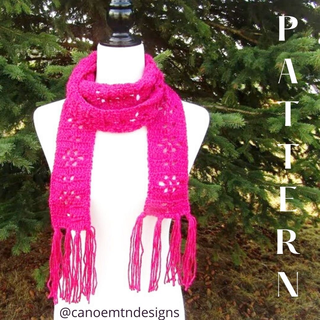 Crochet Scarf Pattern Long Scarf Pattern Spring Scarf - Etsy