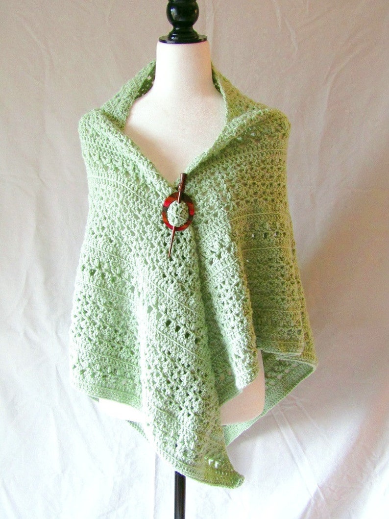 Crochet Shawl Pattern Textured Triangle Shawl Pattern | Etsy