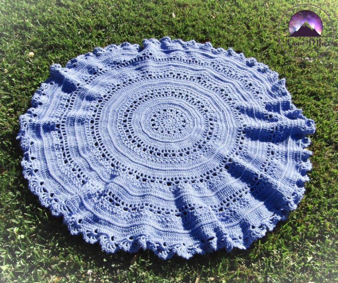 Crochet Round Baby Blanket Pattern - Crochet Baby Pattern - Round Baby ...