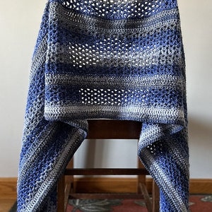 Crochet Crescent Wrap Pattern - Crochet Shawl Pattern - Lacey Shawl ...