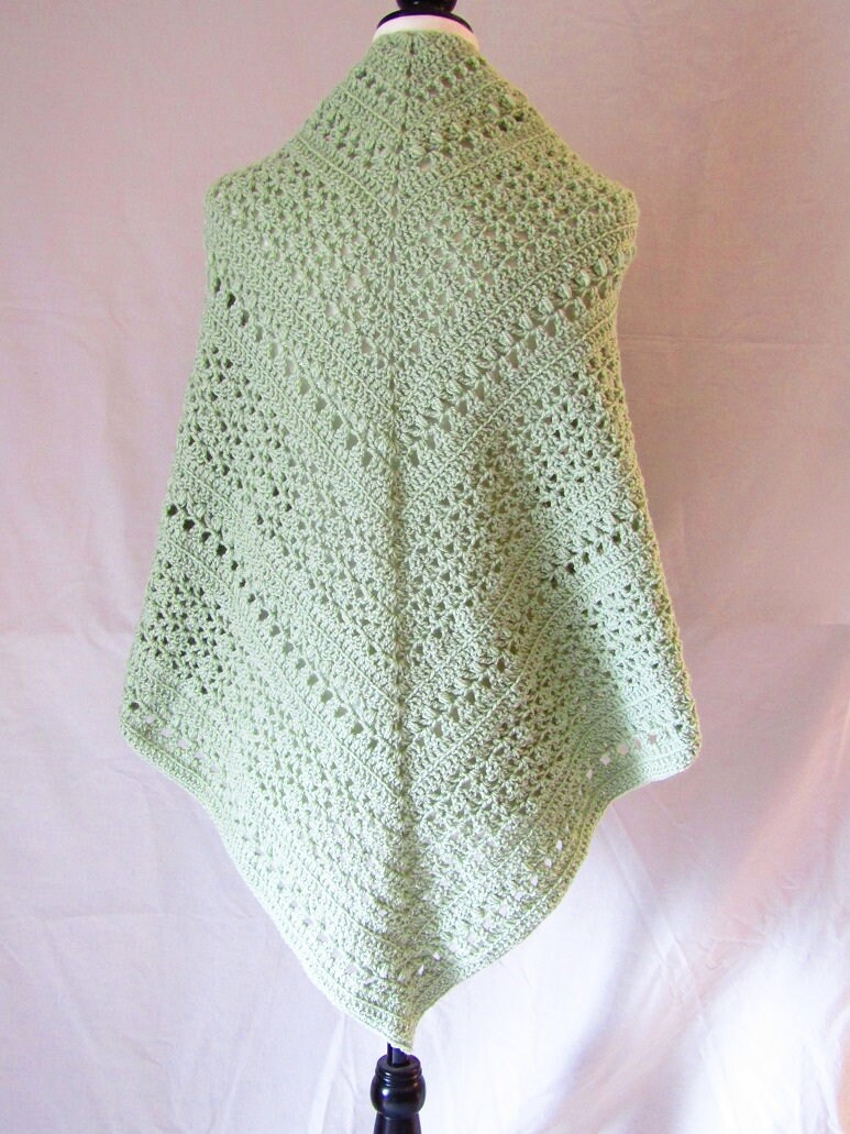Crochet Shawl Pattern Textured Triangle Shawl Pattern Lacy - Etsy