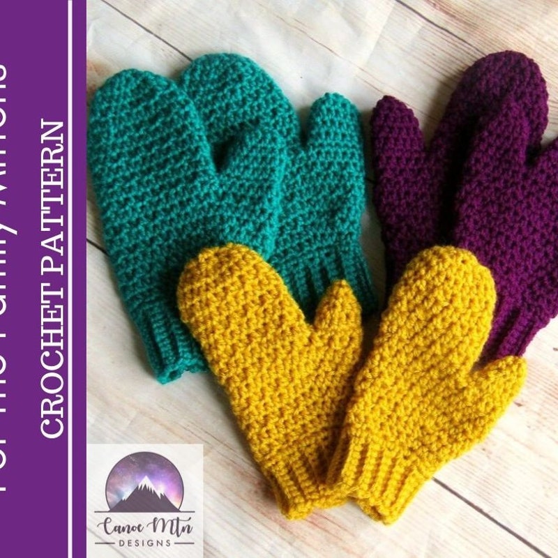 One Finger Crochet Mitten - Etsy