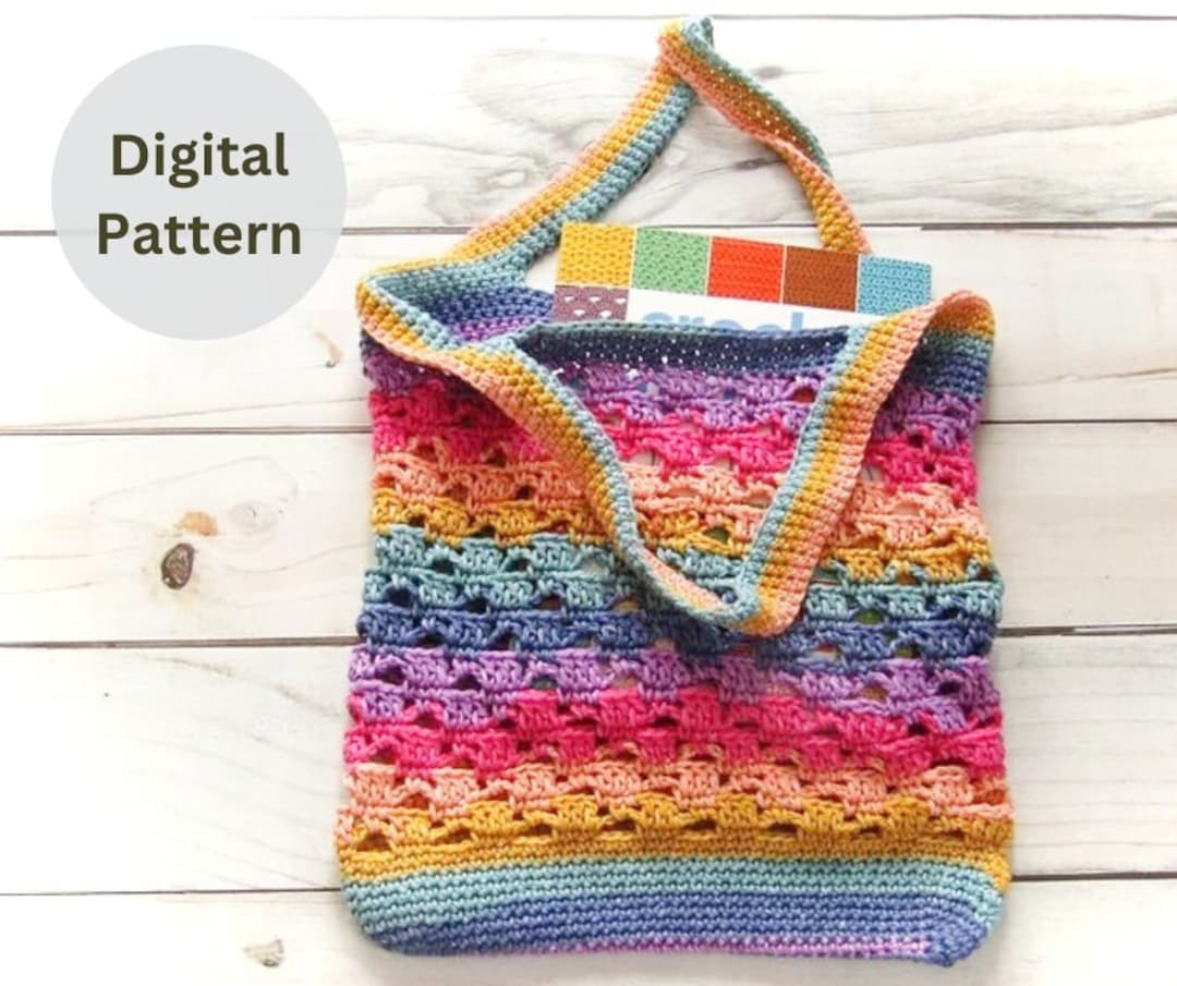 Crochet Book & Market Bag Pattern - Market Bag Crochet Pattern ...