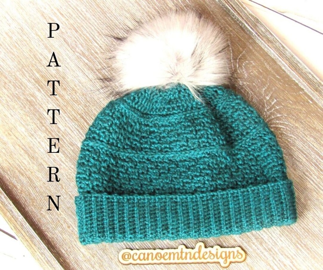 Crochet Toque Pattern - Multiple Sizes Beanie Pattern - Crochet Pom Pom ...