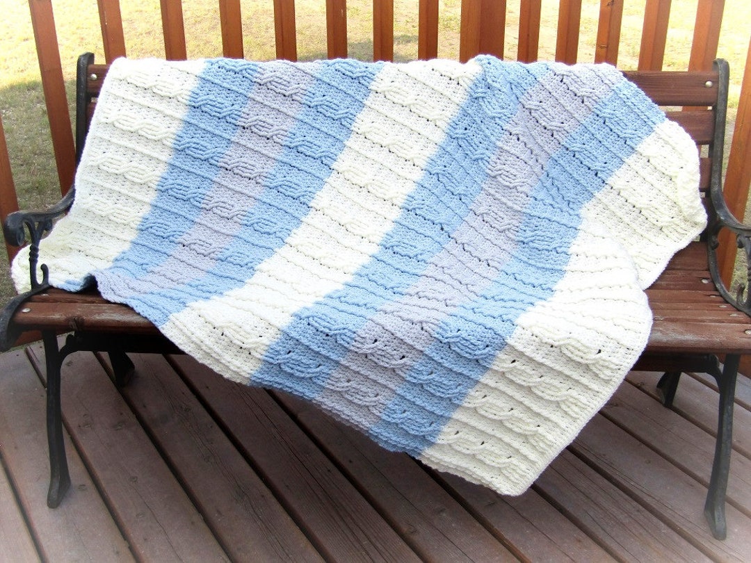Cable Baby Blanket Pattern - Crochet Baby Blanket Pattern - Crochet ...