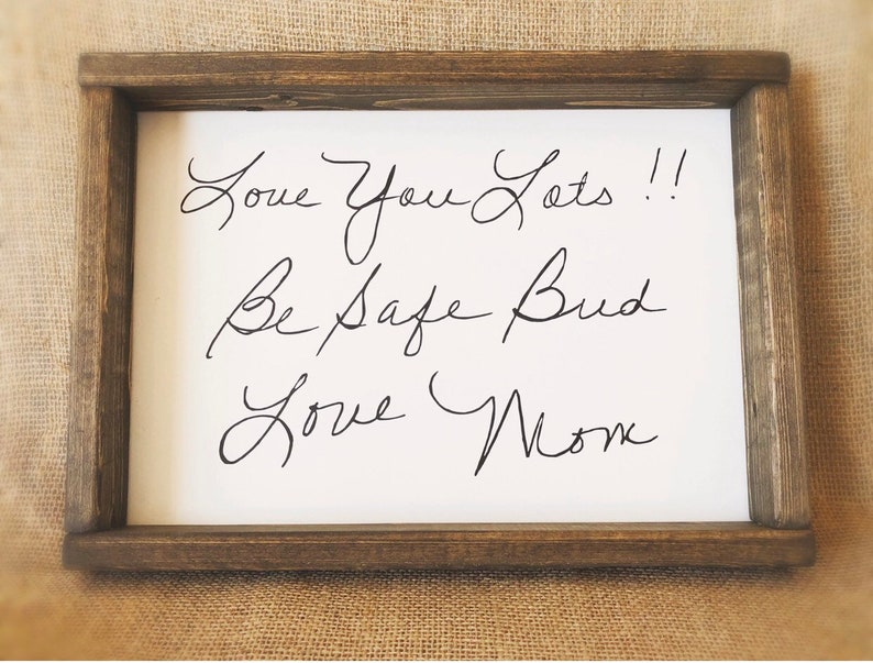 Handwritten Sign ACTUAL Handwriting Sign Custom Handwriting | Etsy
