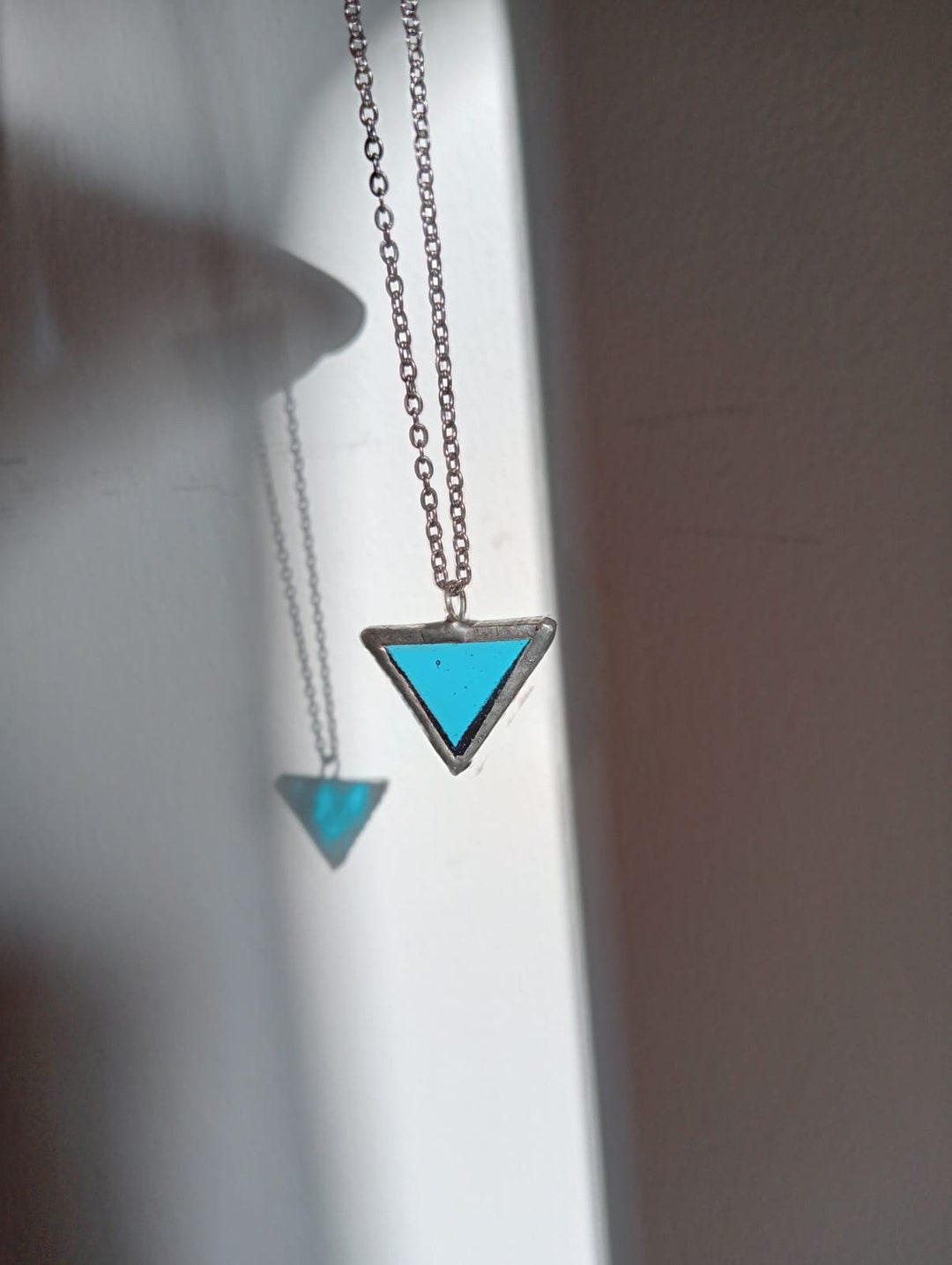 Triangle Shaped Necklace - Etsy Canada