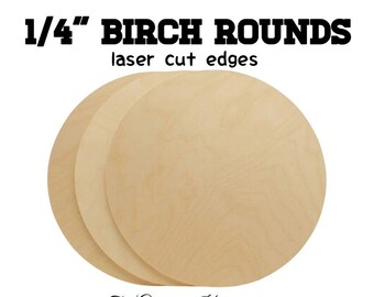 Birch Wood Circle Rounds: Wooden Circle Blanks Door Hanger | Etsy