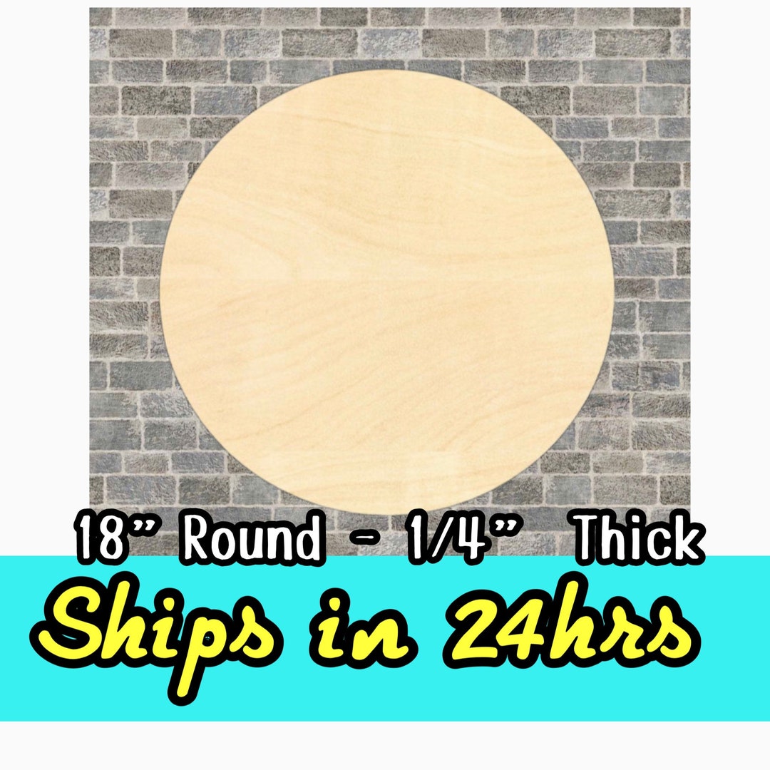 18 Premium Wood Circle Rounds: Wooden Circle Blanks, Door Hanger Blanks ...