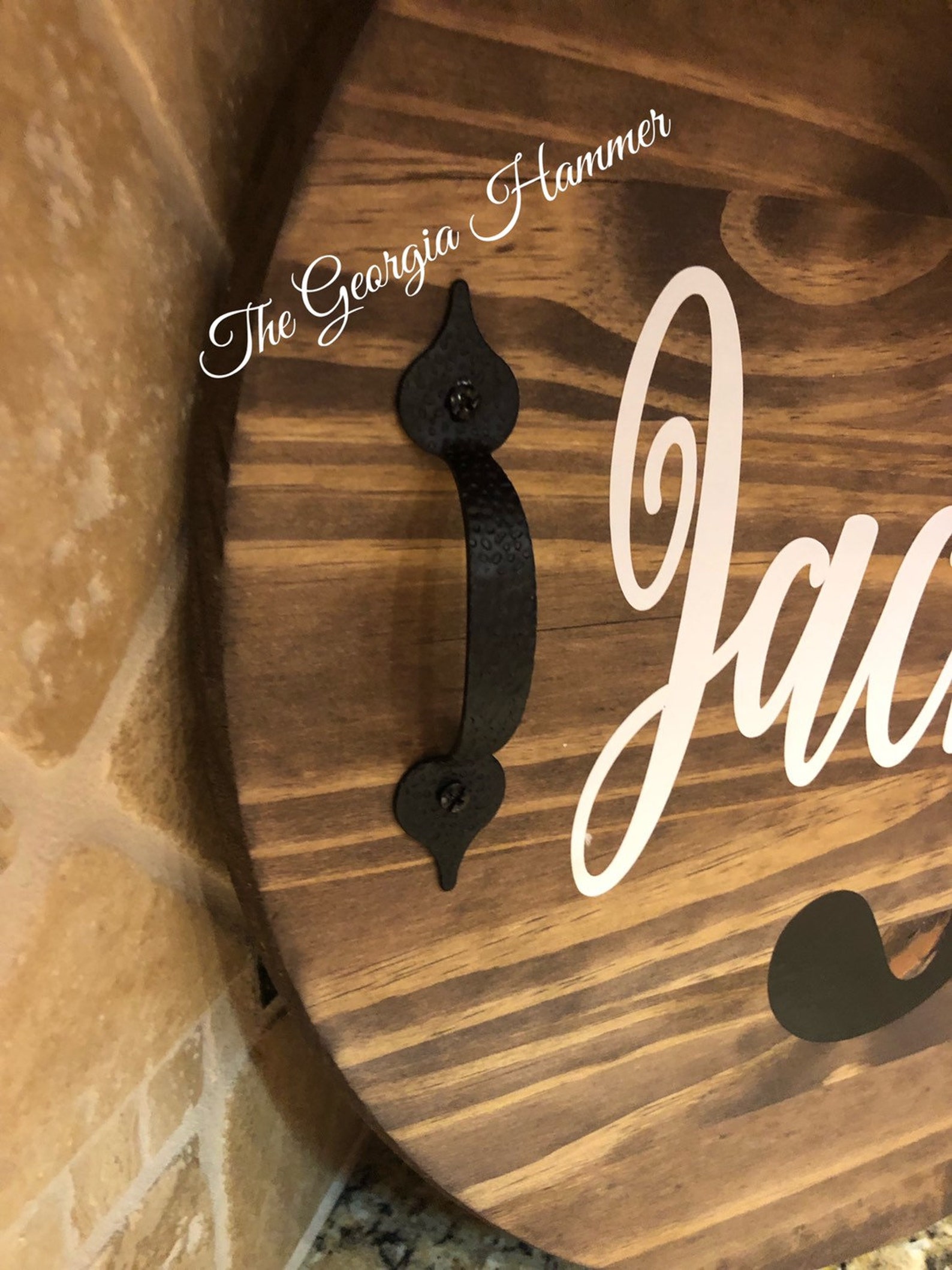 Personalized Last Name Serving Tray • Round Wooden Tray, Home Decor - Etsy