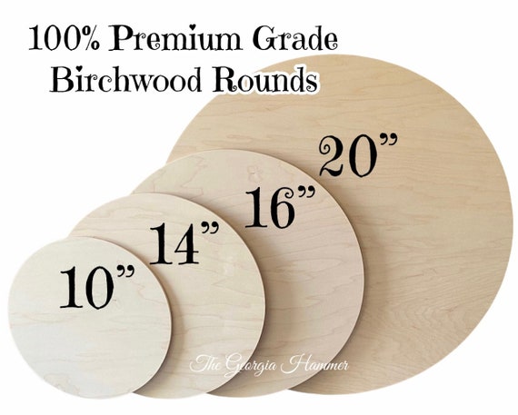 Birch Wood Circle Rounds: Wooden Circle Blanks Door Hanger | Etsy