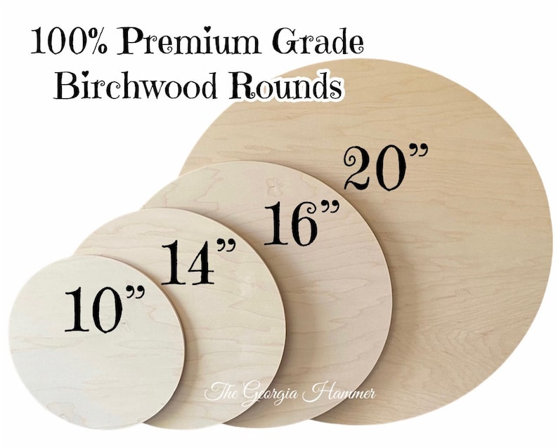 Birch Wood Circle Rounds: Wooden Circle Blanks Door Hanger | Etsy