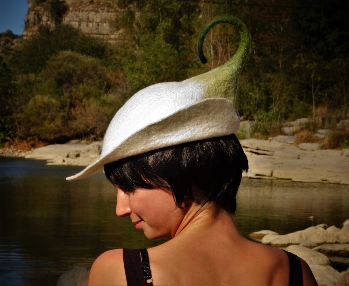 Calla Lily Fairy Hat, Hand Felted MADE TO ORDER - Etsy