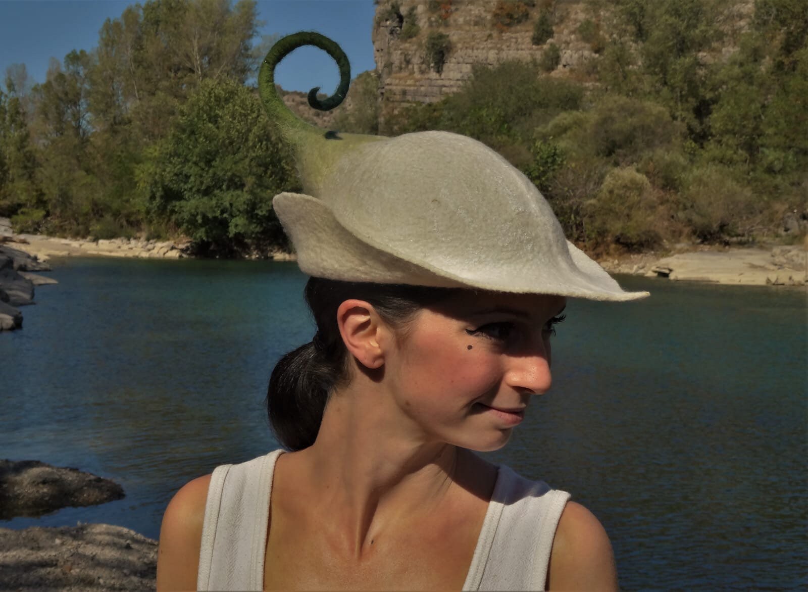 Calla lily fairy hat hand felted MADE TO ORDER | Etsy