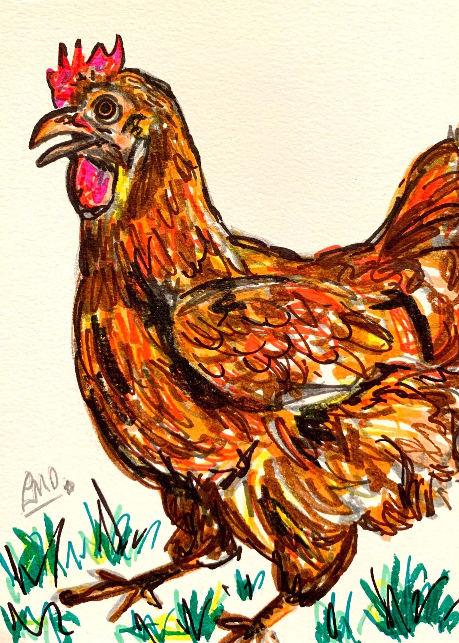 Chicken Art Art Room decor Print Artwork Kitchen Decor | Etsy