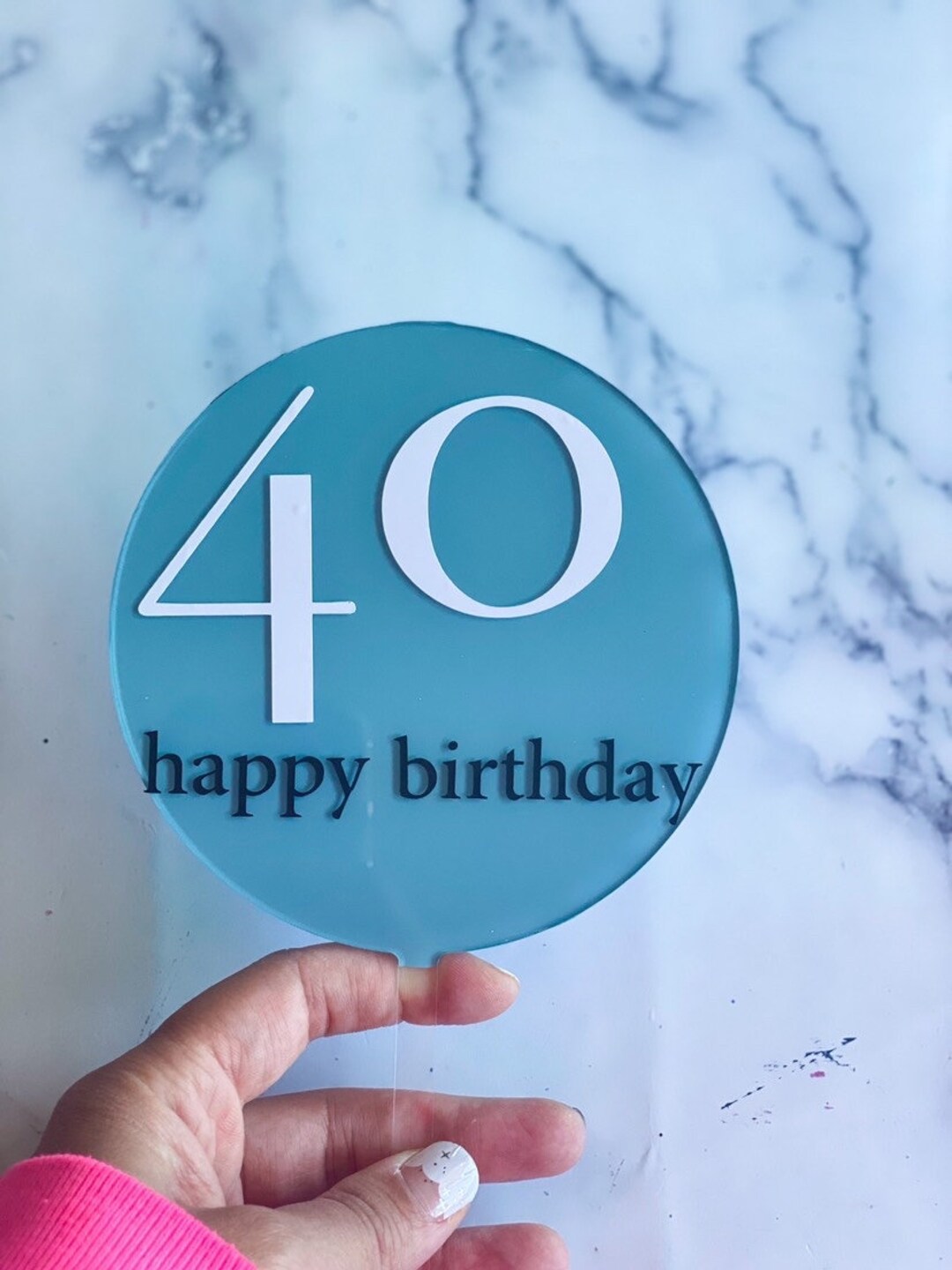 Custom Acrylic Cake Topper (solid Color) - Etsy