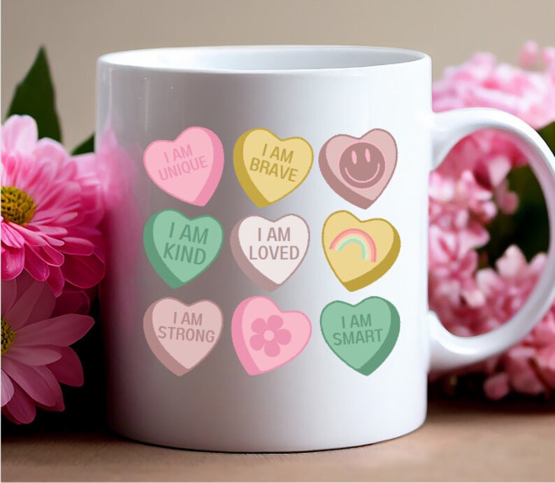 Candy Heart Positive Affirmations PNG - SVG - Valentines Design - Etsy