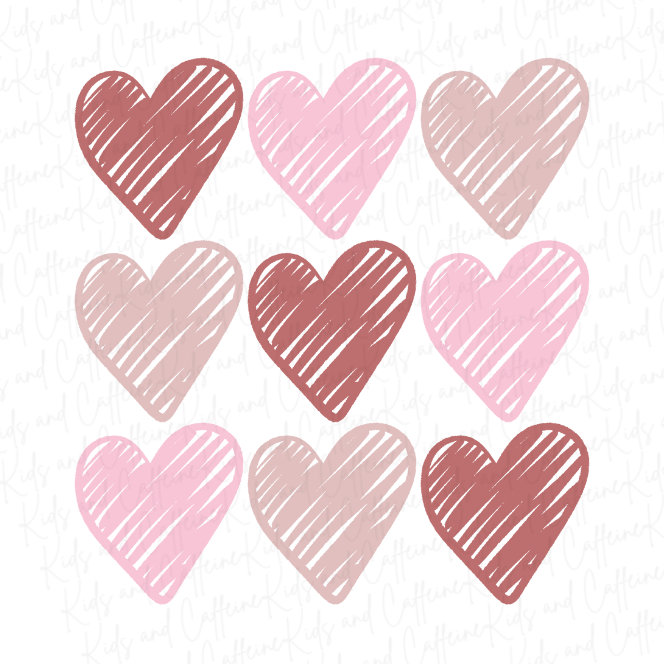 Shaded Hearts - PNG - Aesthetic Valentine's Heart Design - Etsy