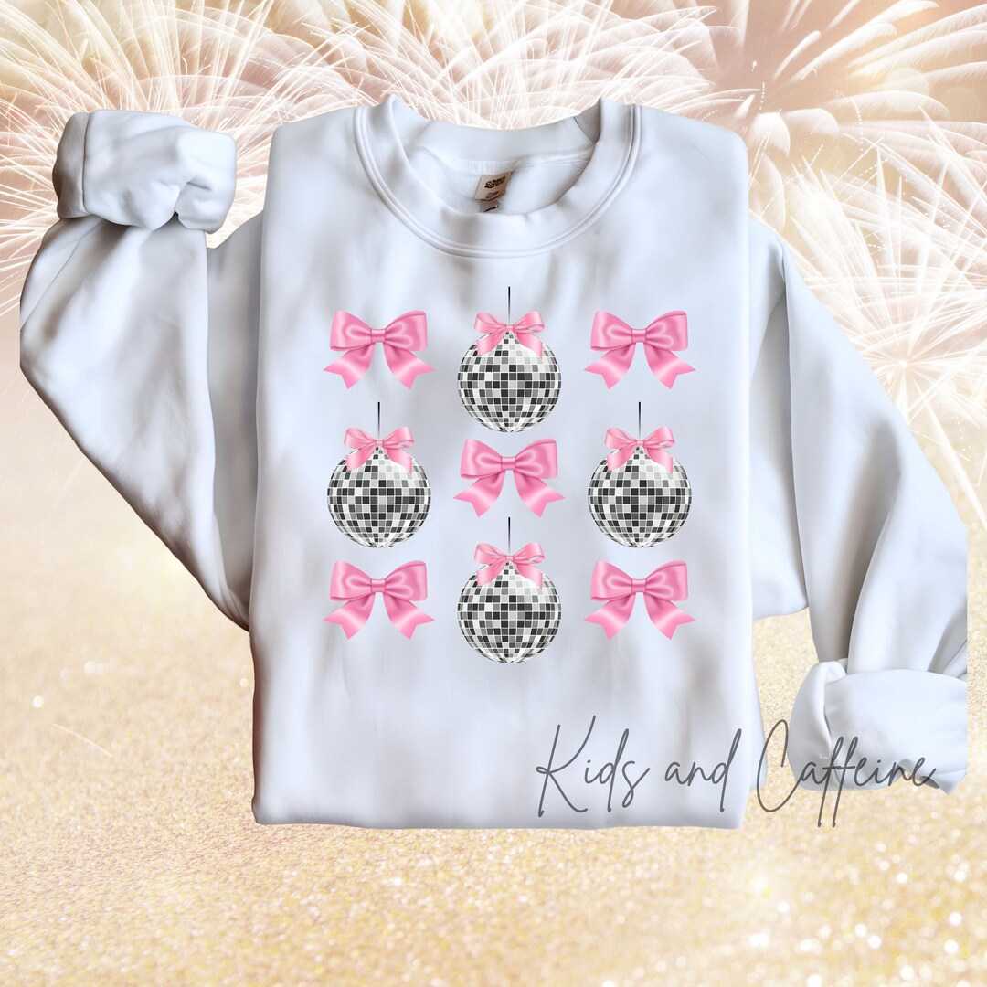 New Year's Coquette - Ball Drop - Pink Bows - Png Pdf Jpg - Digital ...