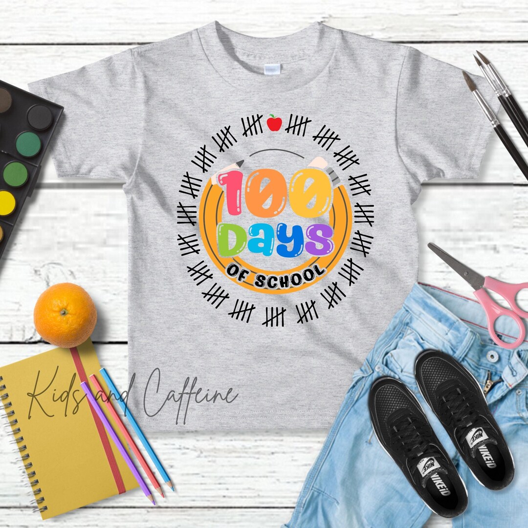 100 Days of School Counting With Hashmarks Png Pdf Jpg Svg Digital ...