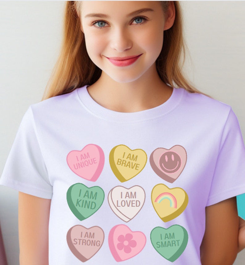 Candy Heart Positive Affirmations PNG - SVG - Valentines Design - Etsy