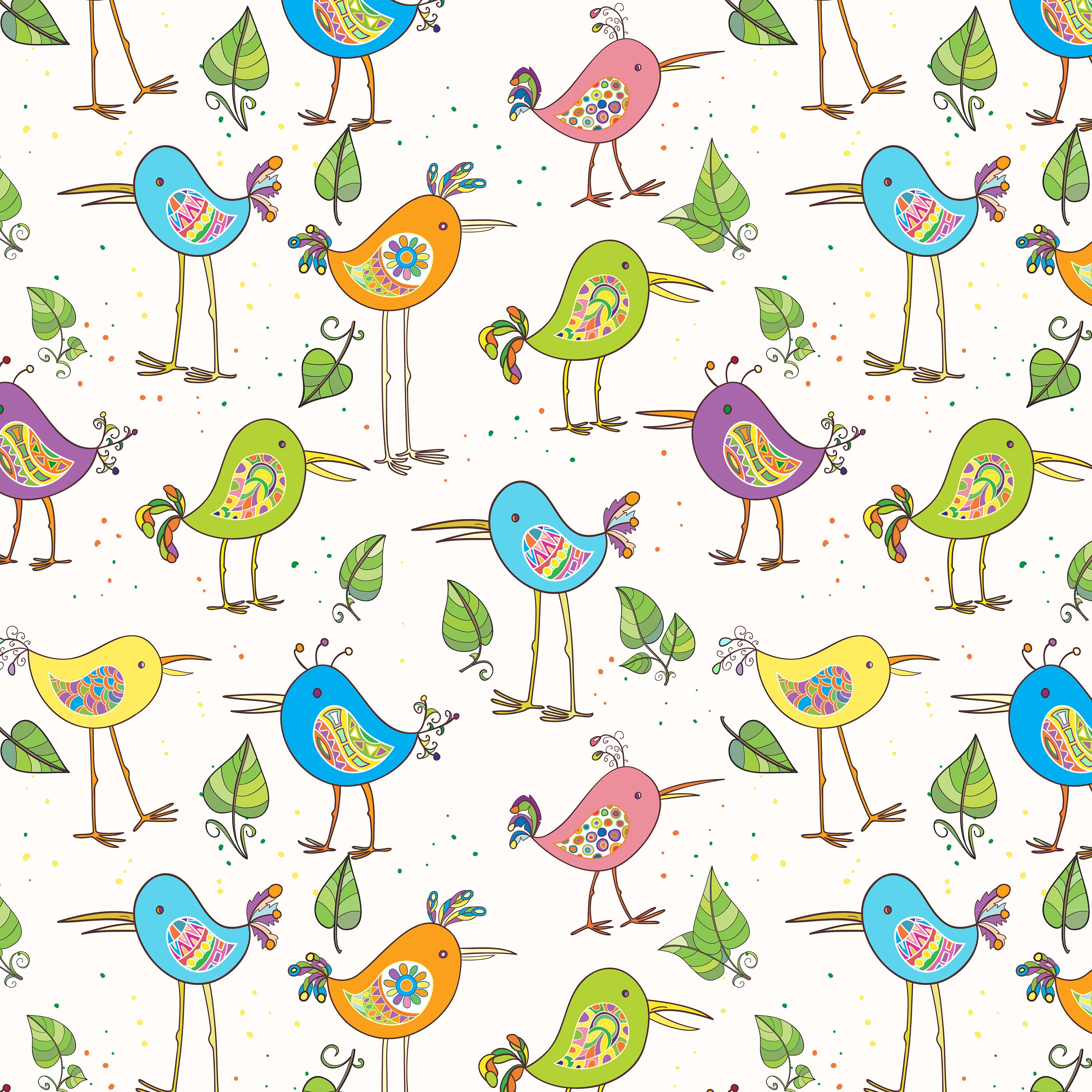 Set Hand-drawn Birds and Leaves.clipart PNG Doodle Birds.clipart PNG ...