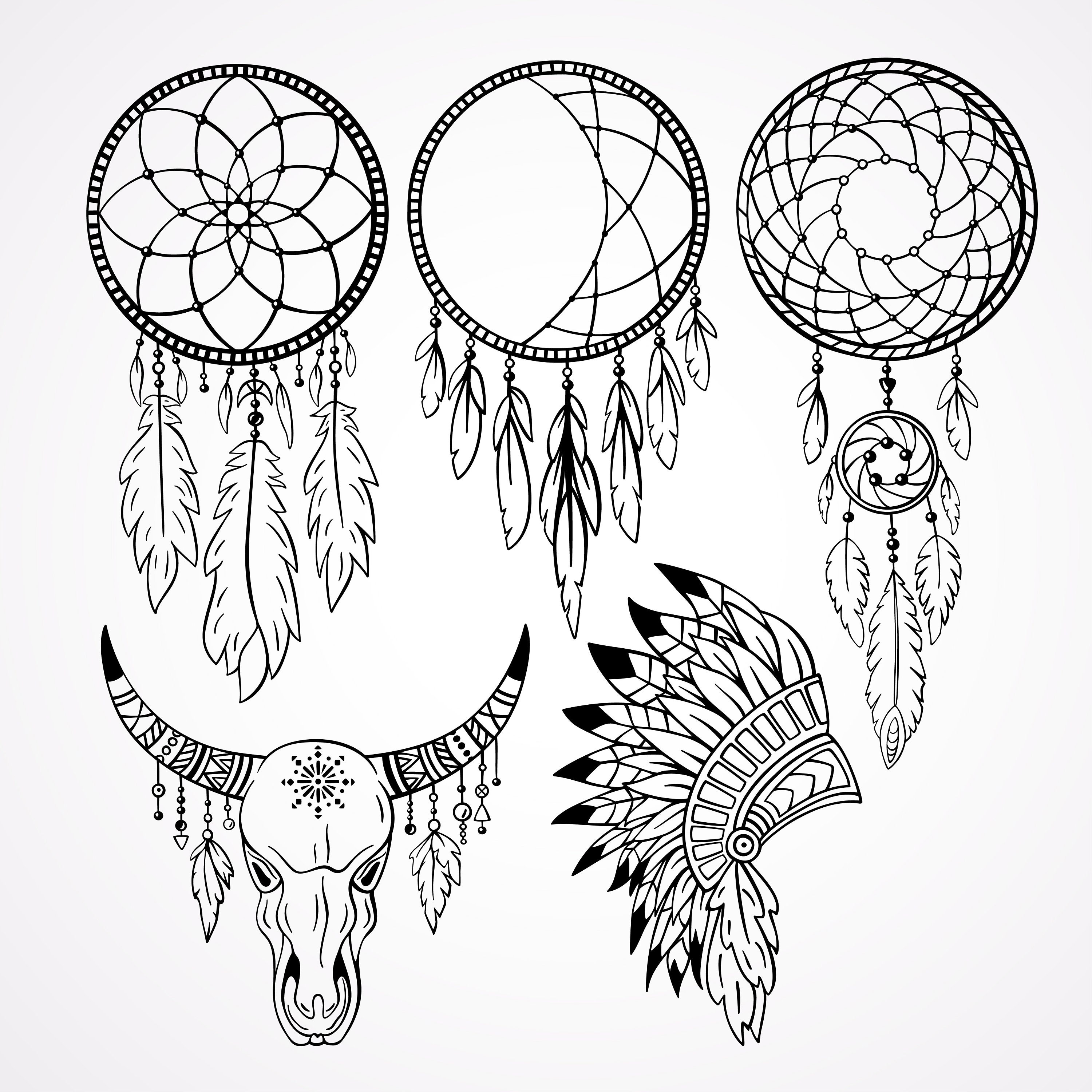 Hand-drawn Tribal Clipart, 37 Separete Images SVG, PNG, Arrow Clipart ...