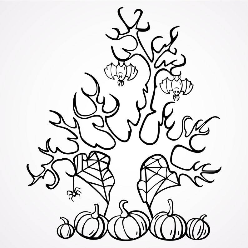 Doodle Halloween Clipart,48 Separete SVG, PNG, EPS Images, Pumpkin ...