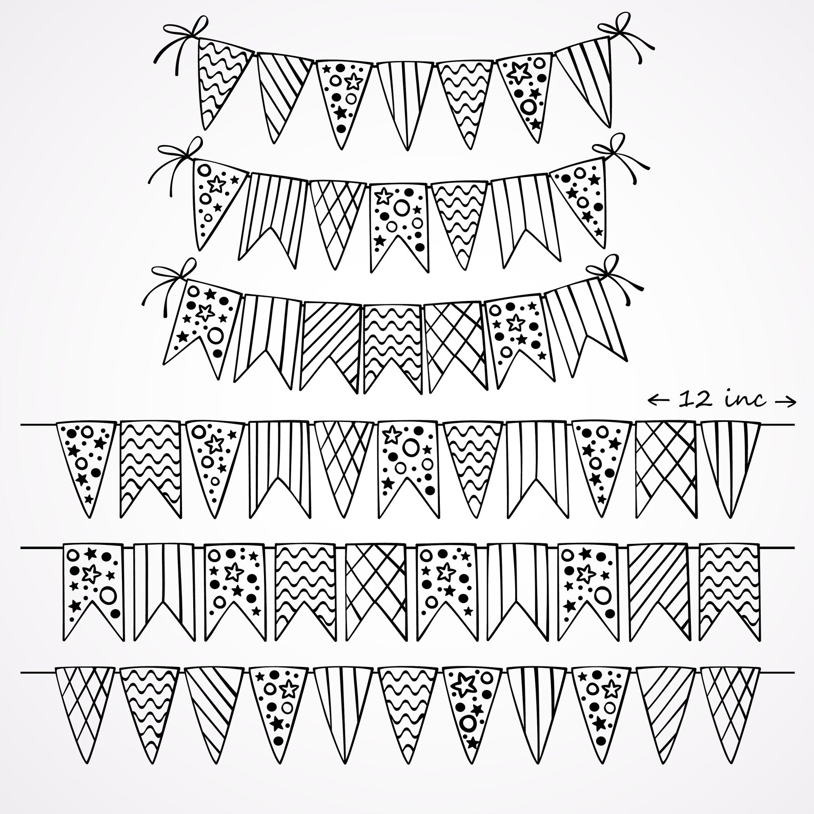 Hand-drawn Birthday Clipart, Party Clipart, Cake Clipart, Bunting ...