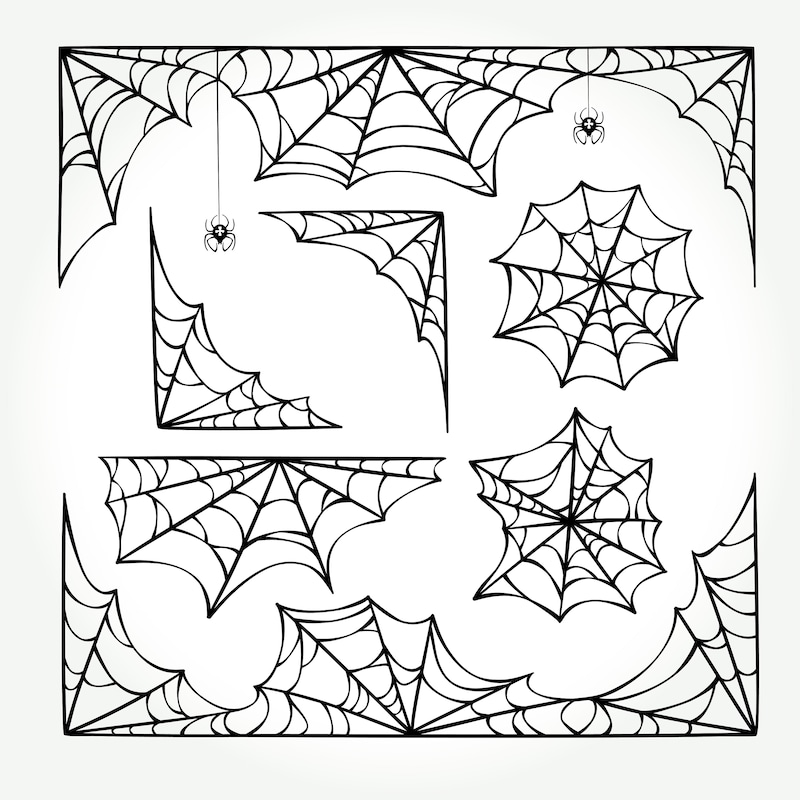 Cobweb Clip Art - Etsy