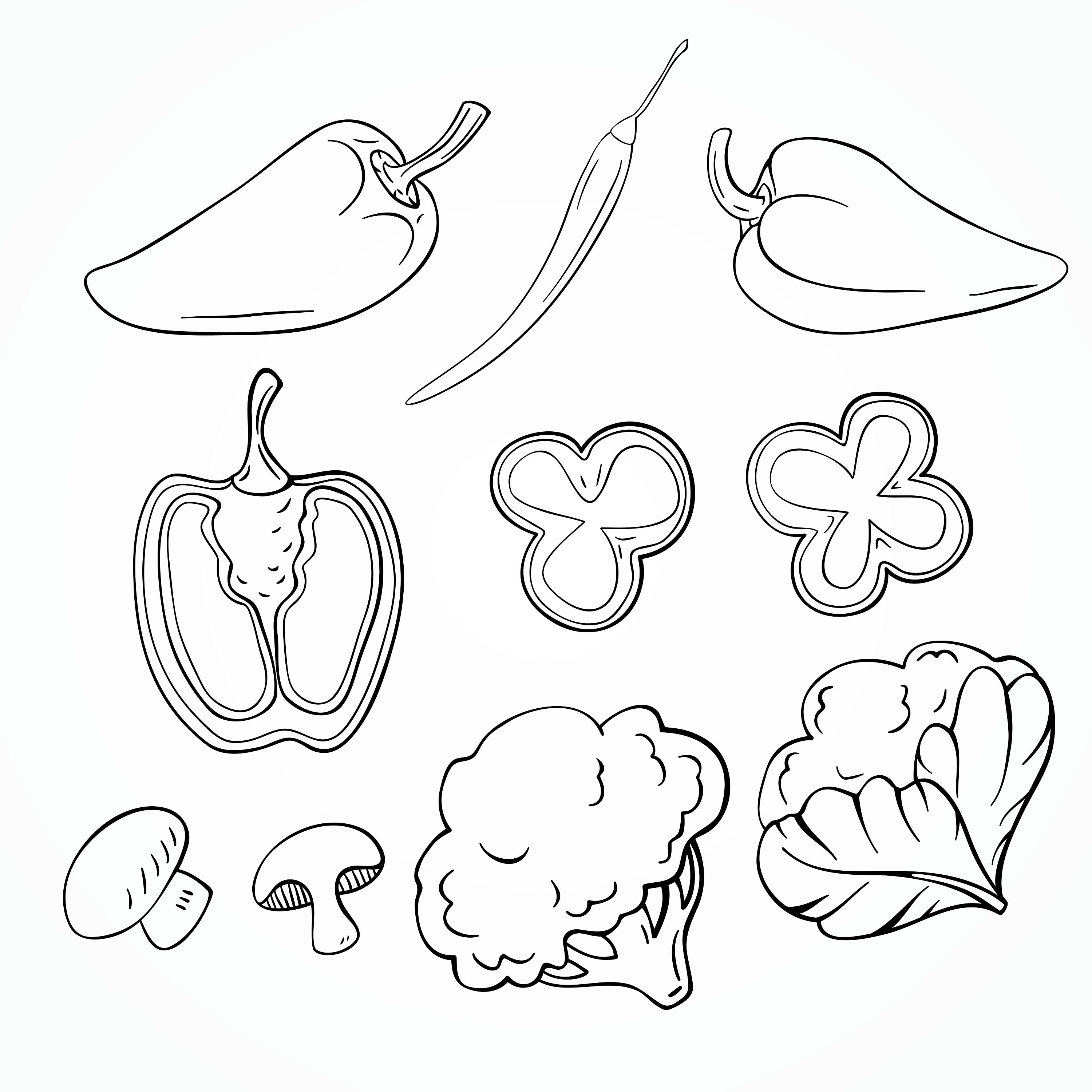 Clipart de légumes, légumes SVG, légumes PNG, 45 images séparées de ...